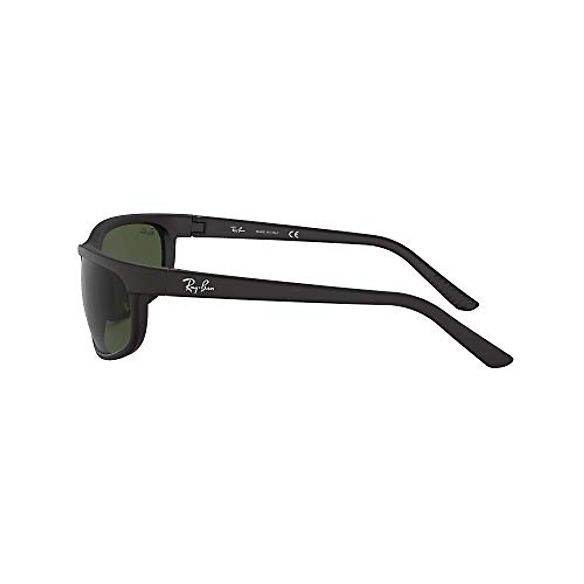Ray-Ban Unisex Rectangular Sunglasses Black Frame Green Lens
