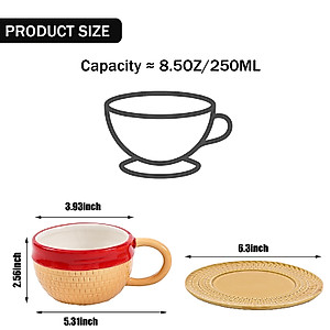 DRZYJ Novelty Creative Anime One Piece Fun Coffee Mugs Ceramic Coffee Tea Milk Cup Office Cup Gift for Adults Kids Birthday