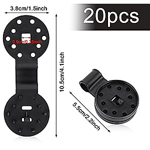 Grevosea 20 Pieces Shade Cloth Clips, Round Plastic Sunshade Clips Black Shade Netting Clips Tarp Clips Attachment and Placement for Sun Shade Net Anti Bird Netting Garden Netting