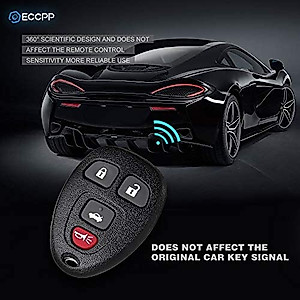 ECCPP 1x Key Fob Shell Case Keyless Entry Remote Control Car Replacement fit for 07 08 09 10 11 12 13 14 15 16 for Buick for GMC for Cadillac for Chevy for Saturn for Pontiac Series OUC60270