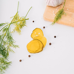 1 Gallon Smooth Cut 1/8" Dill Pickle Slices Perfect for home, restaurant, kitchen, cheaseburger,hamburger.