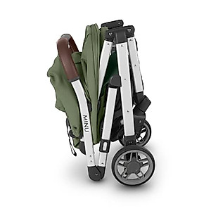 MINU V2 Stroller-Emelia (sage Green/Silver/Chestnut Leather)