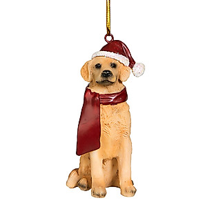 Design Toscano Christmas Xmas Golden Retriever Holiday Dog Ornaments