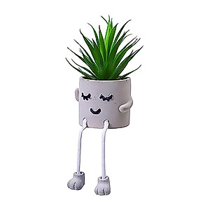 IMIKEYA Succulent Potted Plant Artificial Succulents Succulent Plants Artificial Office Plants Faux Succulents Faux Aloe Plant Fake Succulents Decor Small Decor Items for Shelf Desk Plants