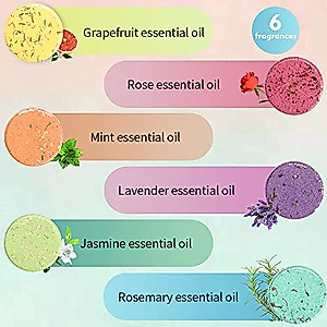 Shower Steamers, 6pcs Shower Bombs with Essential Oils,Vaporizing Steam Spa Experience of Shower Bombs Enjoy Spa at Home-Valentines Day Gifts for Her and Him