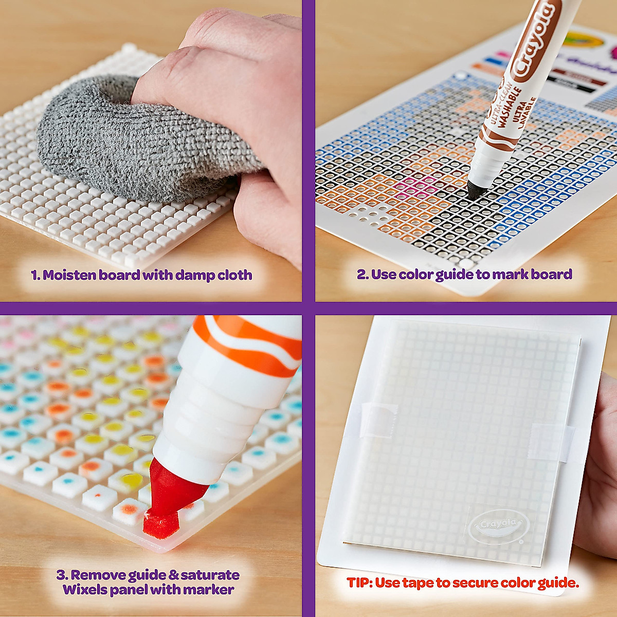 Crayola Wixels Animals Activity Kit, Pixel Art Coloring Set, Gift for Kids, Ages 6, 7, 8, 9