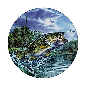 Largemouth Bass Fishing for men Cool Fish Hunting Lovers PopSockets PopGrip: Swappable Grip for Phones & Tablets