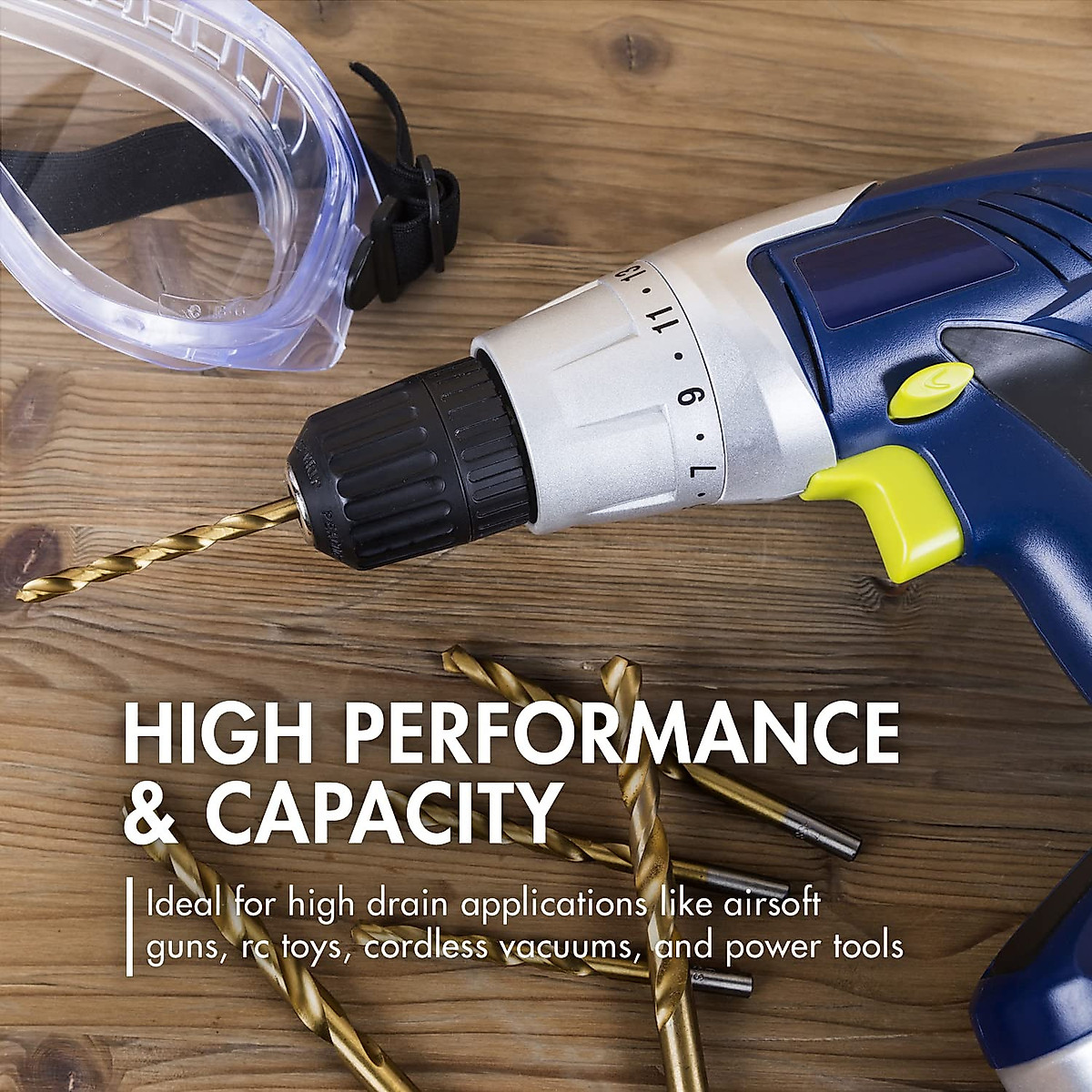 Tenergy 4/5 SubC 1.2 Volts 1300mAh NiCD Rechargeable Batteries with Tabs, Flat top, 15 Pack