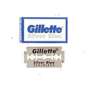 50 Silver Blue Double Edge Razor Stainless Blades Made in Russia