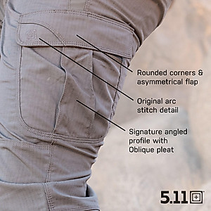 5.11 Tactical Men's Stryke Military Pants, Adjustable Waistband, Stretchable Flex-Tac Fabric, Black, 44Wx30L, Style 74369