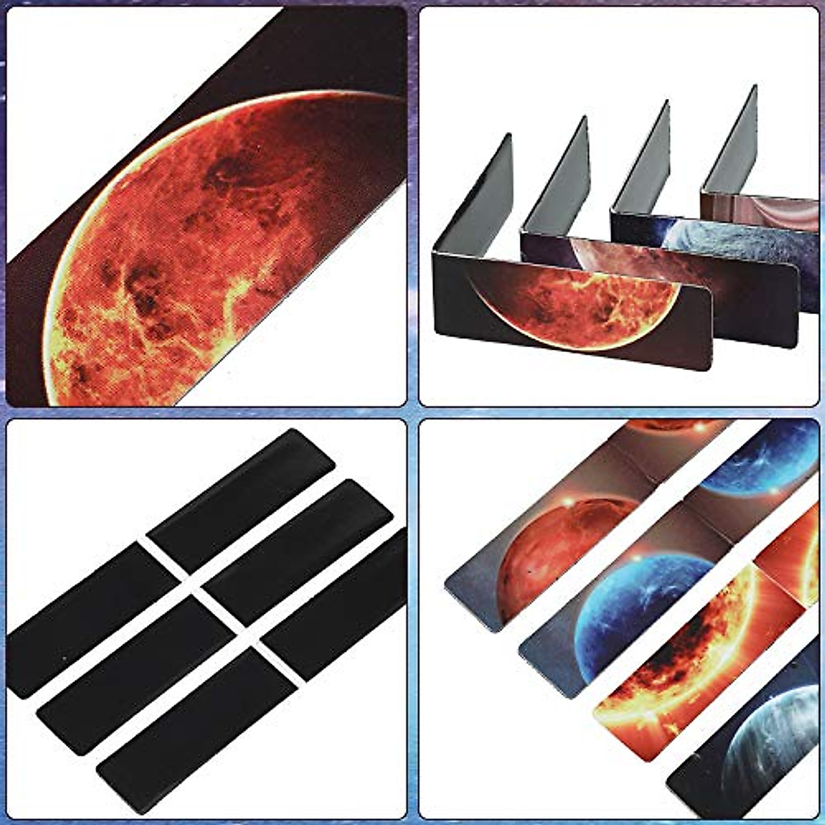 Magnetic Bookmarks Planets and Starry Sky Book Markers Set Magnet Page Markers for Reading School Classroom Library and Home (12 Pieces)