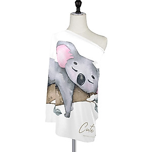 Nursing Cover Breastfeeding Scarf Cartoon Cute Koala - Baby Car Seat Covers, Infant Stroller Cover, Carseat Canopy(801e)