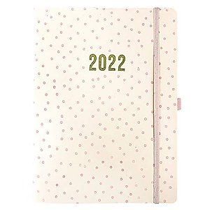 Graphique Designer Planners - 18-Month Dated Calendar - Polka Dot - Vegan Leather Business Monthly Planner with Weekly Agenda & Notes - For School, Work, or Home - Jul 2021-Dec 2022 (8" x 10")