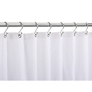 Nickel Shower Curtain Hooks, Rust Proof Shower Curtain Rings for Bathroom, Set of 12 CHICTIE Silver S Shaped Decorative Shower Curtain Hooks Hangers for Bathroom Curtains,Clothing, Towels, etc