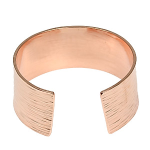John S. Brana 1 Inch Wide Bark Copper Cuff Bracelet Handmade Jewelry - 100% Solid Uncoated Copper (7)
