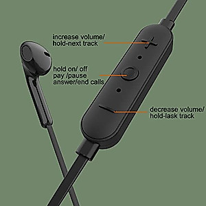Konnek Stein Wireless Earbuds, Bluetooth Ear Buds in-Ear Headband Headphones, 6 Hrs Playtime V5.0 Wireless Headset Sport Earbuds w/Mic for Gym Running Compatible with iPhone Samsung Android, Black
