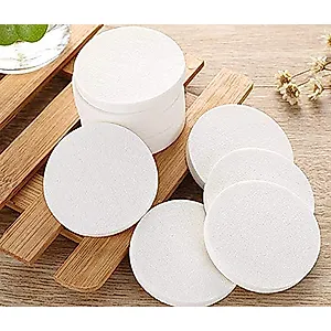 RUITASA 25Pcs Makeup Sponge Cosmetic Puff Use for Dry and Wet Cosmetics Blush Applicators Round Sponges Foundation