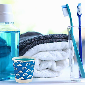 JollyPack 300 Pack 3 oz Paper Cups, Disposable Bathroom Cups, Small Mouthwash Cups, Rinse Cups, Orange Blue and Green Mini Cups for Candy and Biscuits, Perfect for Bathroom, Party, Picnic, Travel