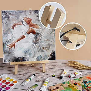 CONDA 12 Pack 11.8" Tabletop Easel, Portable A-Frame Tripod Tabletop Easel Set for Painting Party & Displaying Canvases, Photos, Display Tripod Holder Stand for Students Kids Beginners