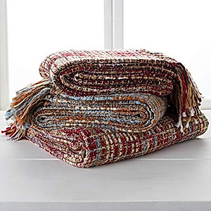 Artistic Weavers Sylvia Throw Blanket, 50" x 60", Burnt Orange