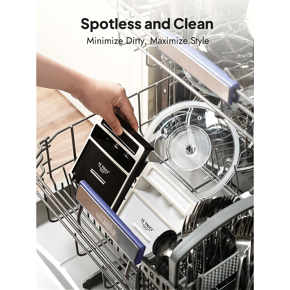 LE TAUCI Ceramic Spoon Rest for Stove Top, Spoon and Lid Rest for Kitchen Counter, Spoon Holder with Drip Pad for Multiple Utensils, Heat-Resistant, Housewarming Present - 6.2 inch, Set of 1, White