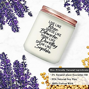 Maybeone Golden Girls Gifts for Women - Lavender Scented Candle Gifts for Women - The Golden Girls Merchandise Gifts - Birthday Gifts for Best Friend, BFF, Sisters