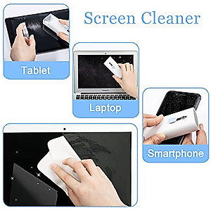 Laptop Screen Keyboard Earbud Cleaner Kit for Airpods Pro MacBook iPad iPhone iPod, walrfid Touchscreen Airpod Cleaning Pen Brush Tool Key Remover for PC Monitor TV Phone Computer Headphone - Blue