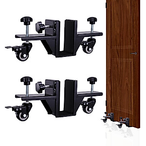 Door Installation Tool Kit, 2 Pcs Door Installation Dolly, Heavy Duty Door Board Dolly for 1" to 2-3/8" Pre-Hung, Slab, and Front Doors, Barn Doors Up To 1000 Lbs