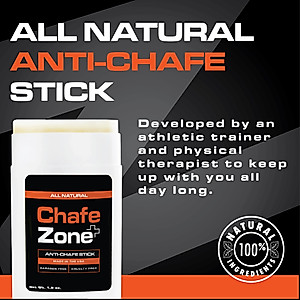 Chafezone 2 Pack Chub Rub Stick - 100% Natural Anti Chafing Stick - Friction Defense Stick - Anti Chafe Stick Reduces Rubbing and Irritation - 1.5 Ounce