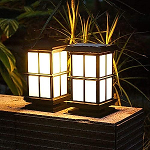 European wall light Simple Chinese Column Lamp Antique Classic Post Light Door Garden Light Waterproof Super Bright Villa Wall Home Door Light E27 Decorative Lighting European Fence Garden Gate Post L