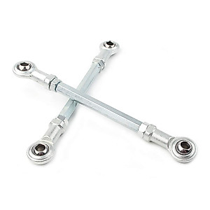 GZYF 2PCS Go Kart ATV Tie Rod End Steering Kit, Metal Bolt Tie Rod Ball Joiner Steering Shaft Assembly for ATV Go Kart