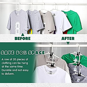 150 Pcs Velvet Clothes Hanger Connector Hooks, Hanger Extender Clips, Space Saving Cascading Hanger Hooks for Organizer Closet, Black