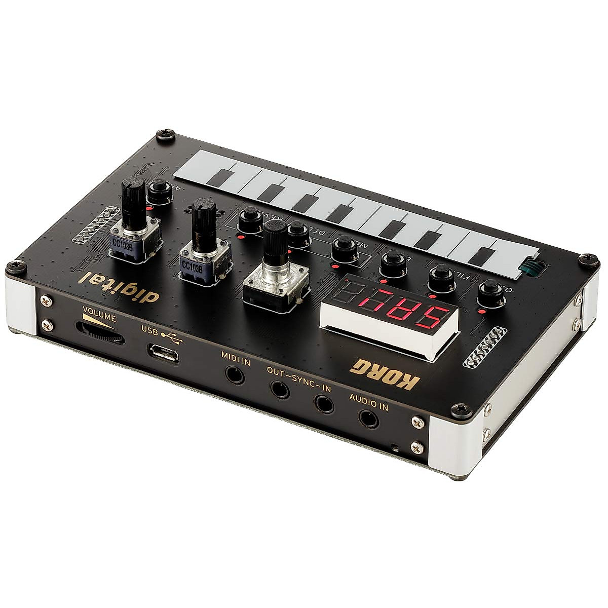 Korg Nu:tekt NTS-1 Programmable Synthesizer Kit Bundle with MIDI Cable and Austin Bazaar Polishing Cloth
