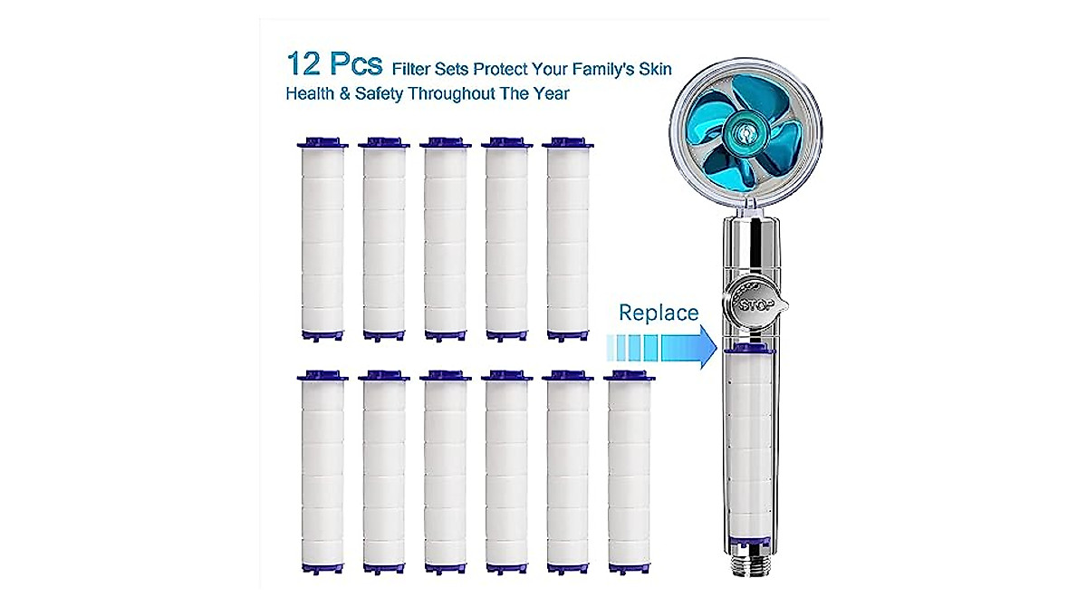Shower Filter Set - 12 Replacement Filters for Healthier Showers
