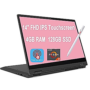 Lenovo Flex 5 2 in 1 Laptop Computer 14" FHD IPS Touchscreen AMD Quad-Core Ryzen 3 4300U (Beats i5-10210U) 4GB DDR4 128GB SSD Dolby Audio Webcam Win 10 + Pen