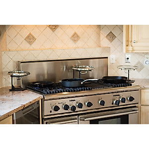 Hot Top Holder for Hot Pan Lids - No Burning of Hands - No Mess - No Condensation - Stone Black