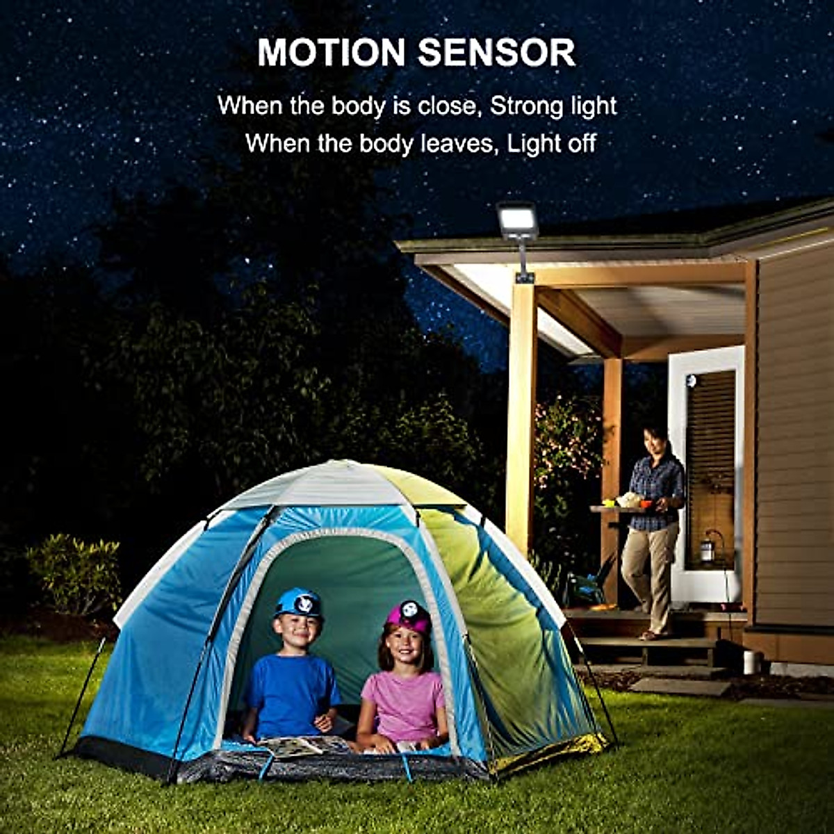 Engrepo Solar Lights Outdoor, 1000LM 168 LEDs Solar Powered Motion Sensor Light, Security Waterproof Solar Flood Light for Deck, Fence, Patio, Front Door, Gutter, Yard, Shed, Path, Garden. 2 Pack