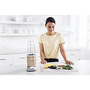 NutriBullet Pro - 13-Piece High-Speed Blender/Mixer System with Hardcover Recipe Book Included (900 Watts) Champagne, Standard
