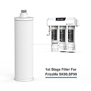 Frizzlife UPDATED M3001 Replacement Filter Cartridge (S) - Sediment Filter Cartridge - 1st Stage For SK99, SP99, SK99 NEW, and SP99 NEW Water Filter System