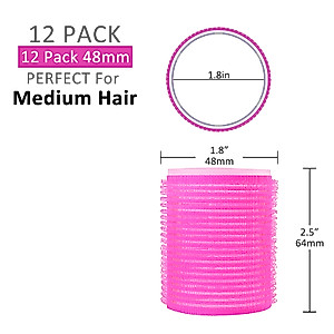 Jumbo Size Hair Roller sets, Self Grip, Salon Hair Dressing Curlers, Hair Curlers, 2 size 24 packs