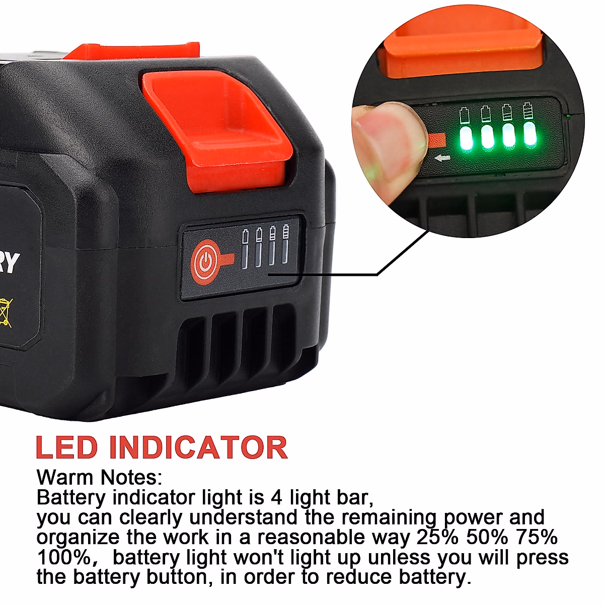 SHINTYOOL 21V Lithium Battery with Electric Quantity Display, 4.0 Ah Battery with Charger Adapter Led Indicator Compatible with Leaf Blower and Mini Saw