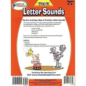 Hooked on Phonics Pre-K Letter Sounds Workbook