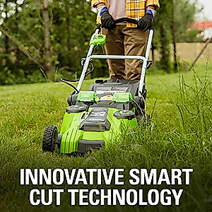 Greenworks 40V 20-Inch Cordless (2-In-1) Push Lawn Mower, 4.0Ah + 2.0Ah Battery and Charger Included 25302