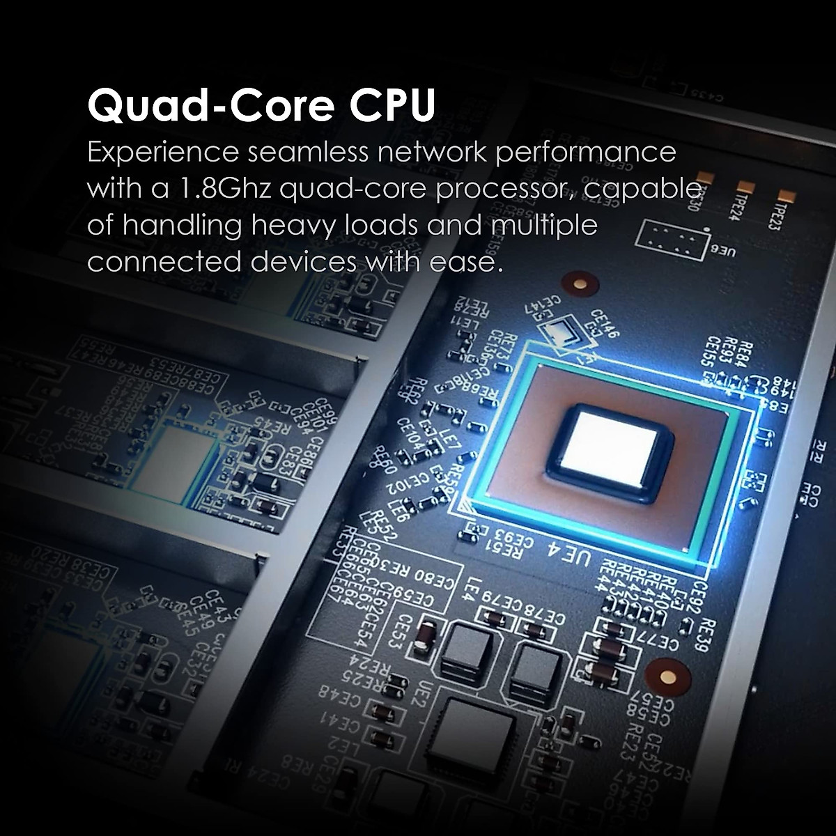 MSI Radix AXE6600 WiFi 6E Tri-Band Gaming Router, AI QoS, RGB, 1.8GHz Quad-Core Processor, MU-MIMO, Gigabit Wireless, 8-Stream, High Speed Long Range