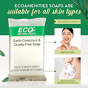ECO amenities Travel Size Bar Soap - 400 PACK, 0.5 oz Mini Soap Bars, Hotel Soap Bars, Travel Size Toiletries - Individually Wrapped Bulk Soap Bar, Small Hotel Soaps for BNBs, VRBO, Inns and Hotels