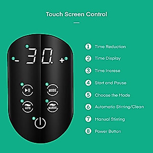 TLGREEN Baby Food Maker Steamer and Blender | Baby Puree Maker with Self Cleans | Baby Food Warmer Mills Machine | Auto Cooking & Grinding | Anti Waterproof Drying System | Touch Screen Control White