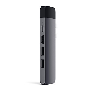 Satechi Type-C Pro Hub Adapter with Ethernet - 4K HDMI, USB-C PD, Gigabit Ethernet, USB 3.0, Micro SD Card Slot - for M2/ M1 MacBook Pro/Air (Space Gray)