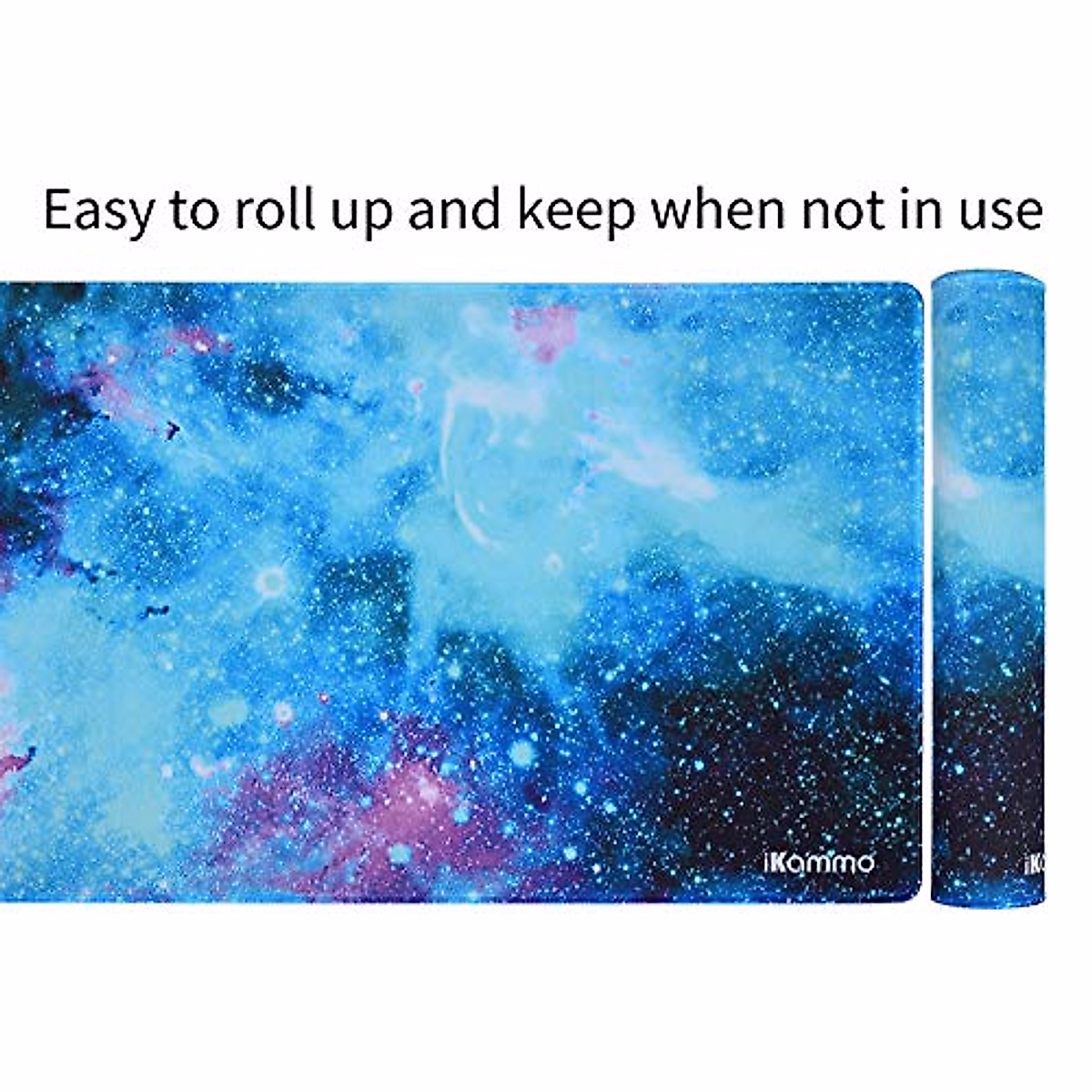 iKammo Large Galaxy Desk Mat Mouse Pad Big DeskPad Desk Cover Extended Cute Computer Mouse Pad XXL Big Office Desk Mouse Mat/Pad with Waterproof Surface-Optimized Gaming Surface (XXL-038, Blue Galaxy)
