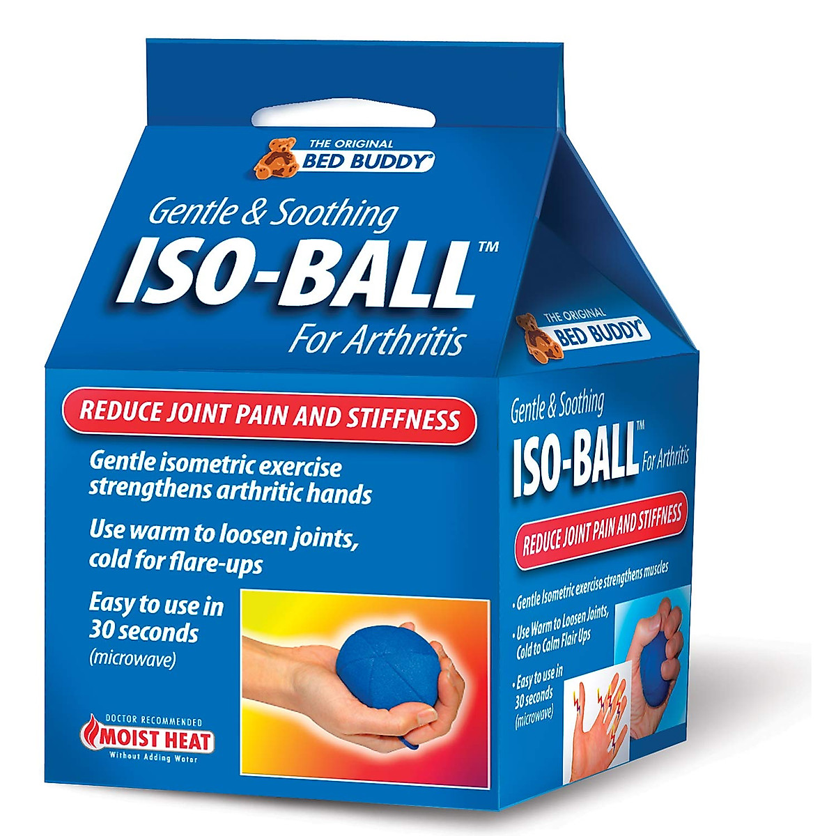 Bed Buddy Stress Ball and Grip Strength Trainer - Stress Relief Toy and Hand Grip Strengthener, Microwavable for Heat Therapy