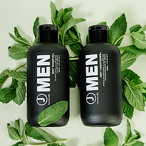 J Beverly Hills Men's Mint Shampoo with Peppermint Oil for a Healthy Scalp, 12 Oz